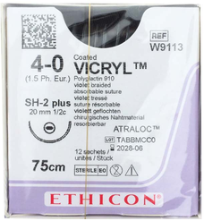 Chỉ phẫu thuật coated VICRYL số 4/0 mã số W9113